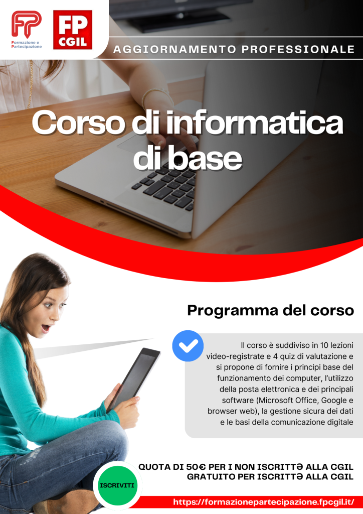 Corso di informatica di base – Formazione e partecipazione